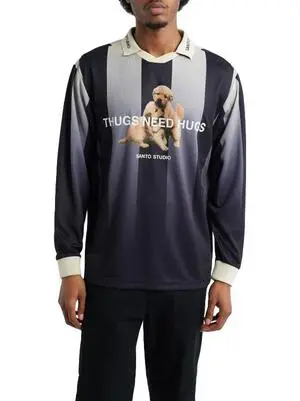 SANTO STUDIO Thugs Need Hugs Graphic Jersey - Black