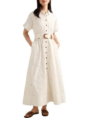EVER NEW Cotton Maxi Shirtdress - Porcelain