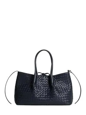 Bottega Veneta Intrecciato Silky Calfskin Reversible Tote Bag - Midnight/basalt