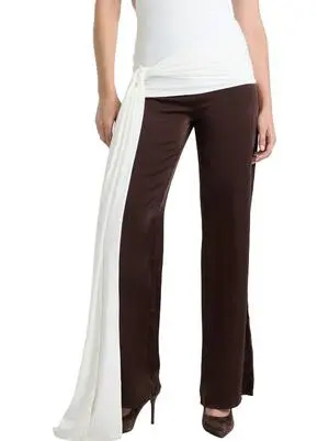 BARDOT Devin Satin Ankle Wide Leg Pants