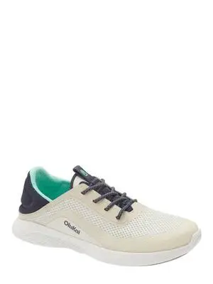 Olukai Kialoa Convertible Lace-up Waterproof Sneaker - White Sand/bright White