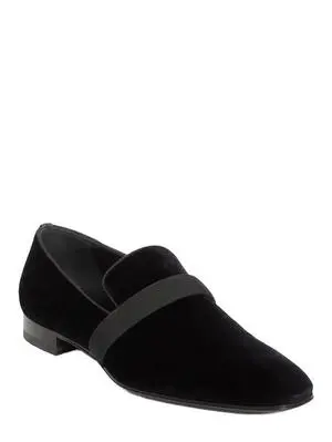 CHRISTIAN LOUBOUTIN Dandy Deco Velour Venetian Loafer - Black