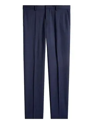 BOSS Slim Fit Virgin Wool Dress Pants - Dark Blue