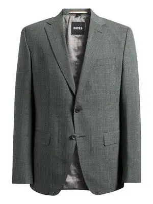 BOSS Hutson Slim-fit Sport Coat - Open Green
