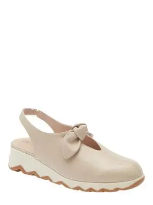 WONDERS Knotted Wedge Slingback Pumps - Sauvgage Beige