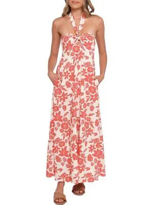PETAL & PUP Cottrell Maxi Sundress - Red Floral