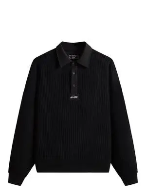 Kith Rib Stitch Ronin Henley Sweater - Black