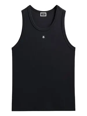 Kith Crest Ribbed Tank Black