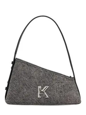Karl Lagerfeld Geo Denim Shoulder Bag - Black
