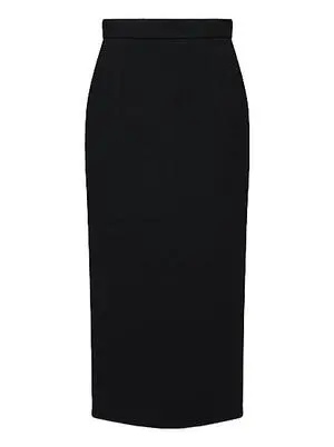 ROKSANDA Woven Column Midi Skirt Black Persian Blue