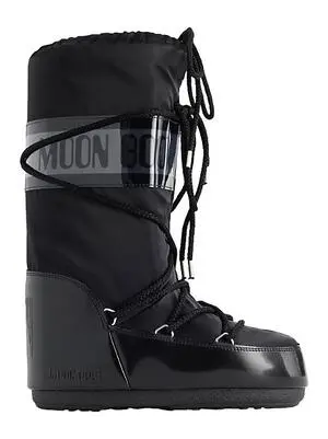 Moon Boot Icon Glance Satin Boots - Black