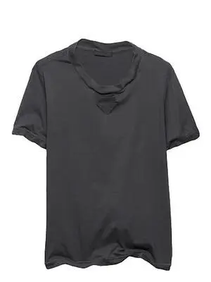 Prada Shapeable Brand-appliqué Cotton-jersey T-shirt - Grey
