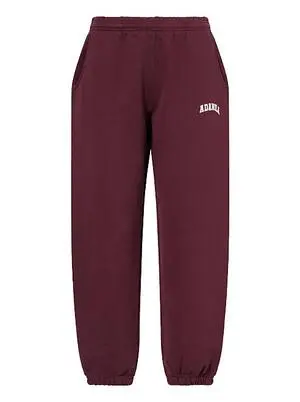 ADANOLA Cotton-jersey Jogging Bottoms - Drk Chry/marsh-white