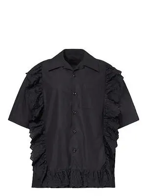 Simone Rocha Pillowcase Embroidered-trim Cotton Shirt - Black