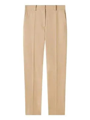 JOSEPH Slim-fit Straight-leg Stretch-gabardine Trousers - Powder