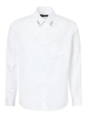 Simone Rocha Crystal-embellished Cotton Shirt - White/pearl/clear