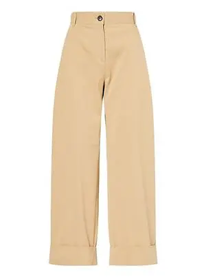 ME+EM Tapered-leg Cotton-blend Twill Chino Trousers - Spring Tan