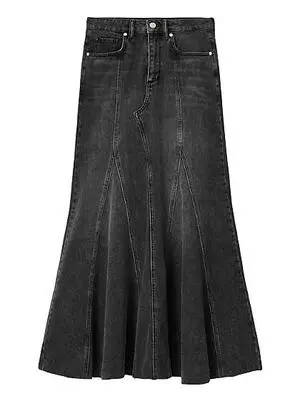 ALLSAINTS Alma High-rise Maxi Skirt - Washed Black