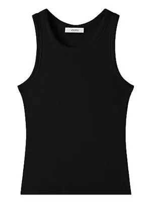 JOSEPH Ribbed Stretch-cotton Tank Top - Black