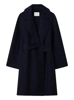 JOSEPH Costana Double-faced Wool And Cashmere Coat - Navy