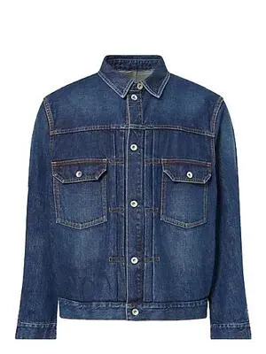 Sacai Paneled Denim Jacket - Blue