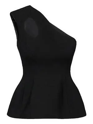 ROKSANDA Woven Cut-out Top - Black