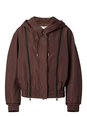 Fendi Cropped Technical Viscose Blouson - Brown