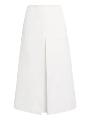 LAFAYETTE 148 NEW YORK Cotton-Blend Midi A-Line Skirt
