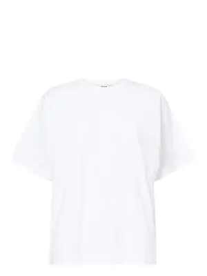 ME+EM Oversized Round-neck Cotton-jersey T-shirt - Bright White