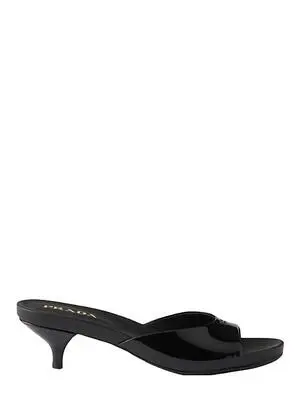 Prada Patent Leather Mules - Black