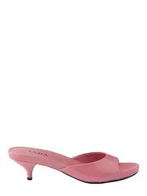 Prada Patent Leather Mules - Pink