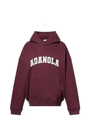 ADANOLA Oversized Cotton-jersey Hoody - Drk Chry/marsh-white