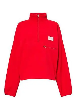 ADANOLA Quarter-zip Fleece Jacket - Classic Red