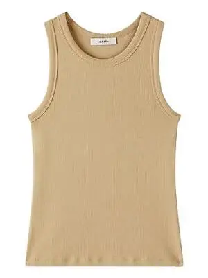 JOSEPH Ribbed Stretch-cotton Tank Top - Powder