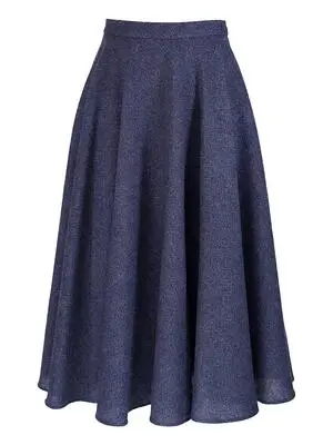 LENA HOSCHEK Catherine Virgin Wool Midi Skirt
