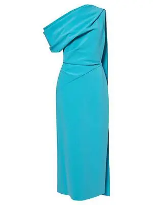 ROKSANDA Maite Draped Woven Maxi Dress - Azure