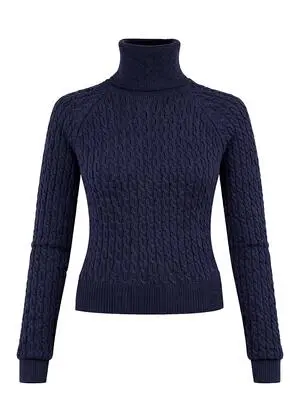 Lena Hoschek Lucy Virgin Wool Turtleneck - Black