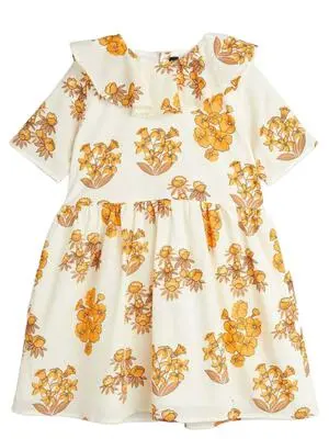 MINI RODINI Floral Print Dress - Beige