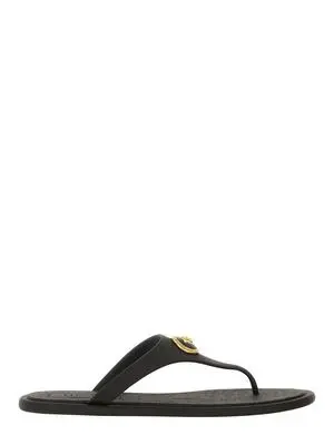 Versace Alia Thong Sandal - Black