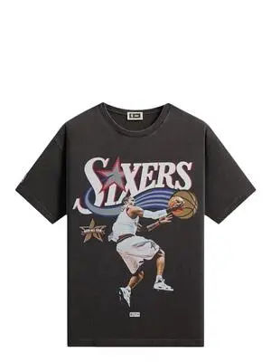 Kith Nba Allstar Philadelphia 76ers Allen Iverson Vintage Tee Shirt - Black