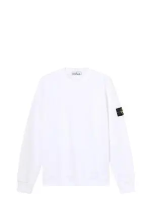 Stone Island Organic Cotton Fleece Crewneck Sweatshirt 6100060 - White