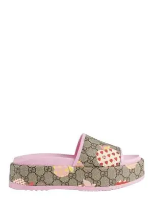 Gucci Gg Slide Les Pommes - Beige