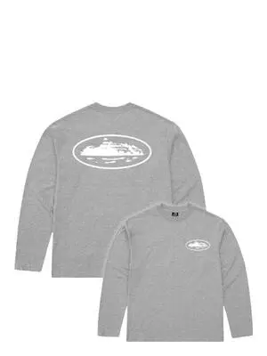 CORTEIZ Og Island Long Sleeve Tee Shirt - Heather Grey
