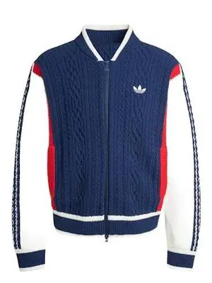 Adidas Retro Remix Cardigan - Night Indigo Off White Better Scarelet Red