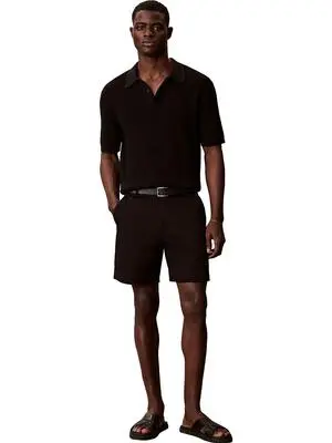 Calvin Klein Cotton Stretch Straight Shorts - Black