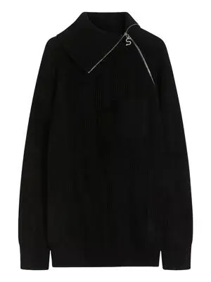Sportmax Zip Detail Sweater - Black