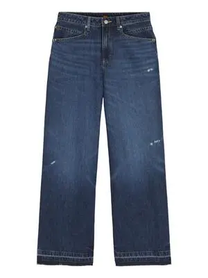 BOSS Relaxed-fit Wide-leg Jeans - Blue