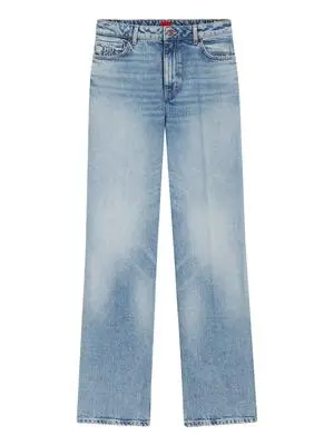 Hugo Wide-leg High-rise Jeans - Blue