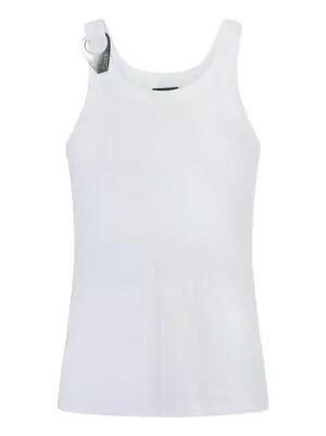 Pinko Ribbed Sleeveless Top - White