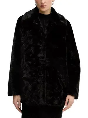 MORGAN Collared Coat - Black